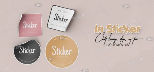In sticker dán tại Hà Nội, nhận in số lượng ít giá chỉ 150đ