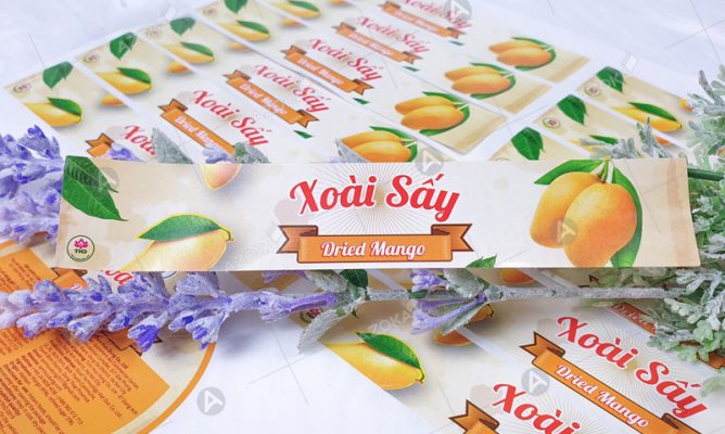 Mẫu Tem Nhãn Sản Phẩm Xoài Sấy đẹp 1 Thu Hút Khách Hàng