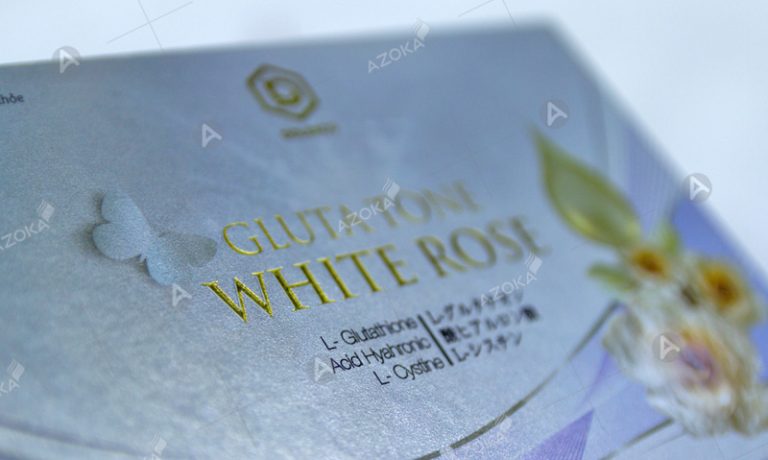 Mẫu hộp cứng đựng viên uống của Gluta Tone White Rose