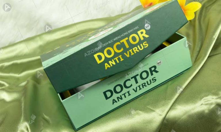 Mẫu hộp cứng đựng nước súc miệng sinh học Doctor Anti Virus