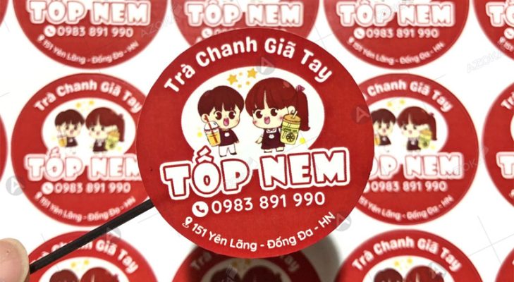 Kích thước sticker chuẩn được sử dụng phổ biến nhất 2025