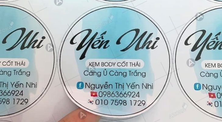 In tem nhãn kem body đẹp giá rẻ tại Hà Nội, free thiết kế