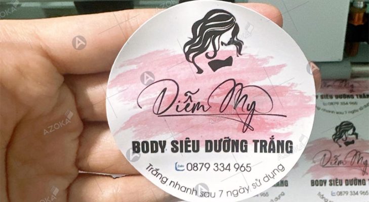 In tem nhãn kem body đẹp giá rẻ tại Hà Nội, free thiết kế