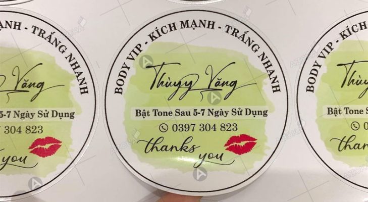 In tem nhãn kem body đẹp giá rẻ tại Hà Nội, free thiết kế