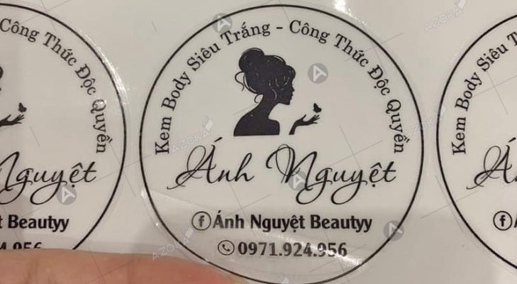 In tem nhãn kem body đẹp giá rẻ tại Hà Nội, free thiết kế