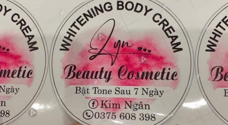 In tem nhãn kem body đẹp giá rẻ tại Hà Nội, free thiết kế