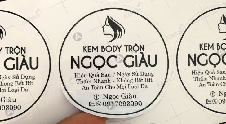 In tem nhãn kem body đẹp giá rẻ tại Hà Nội, free thiết kế