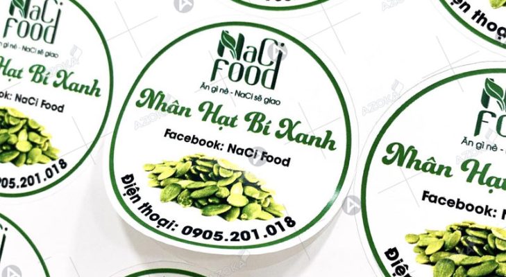 In tem nhãn hạt macca (mắc ca) theo yêu cầu tại Hà Nội