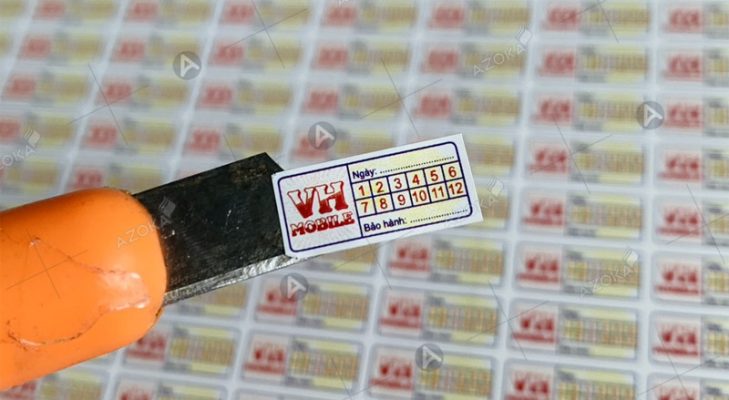 In tem vỡ bảo hành điện thoại giá rẻ, nhận in số lượng ít
