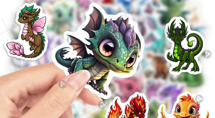 Khám phá bộ sưu tập mẫu sticker hình rồng độc lạ cực hot
