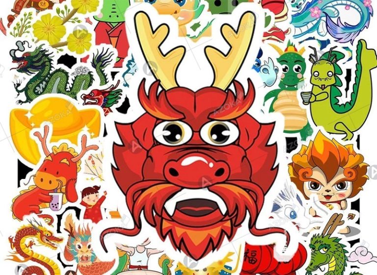 Khám phá bộ sưu tập mẫu sticker hình rồng độc lạ cực hot