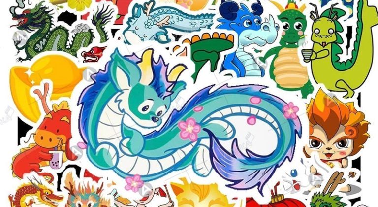 Khám phá bộ sưu tập mẫu sticker hình rồng độc lạ cực hot
