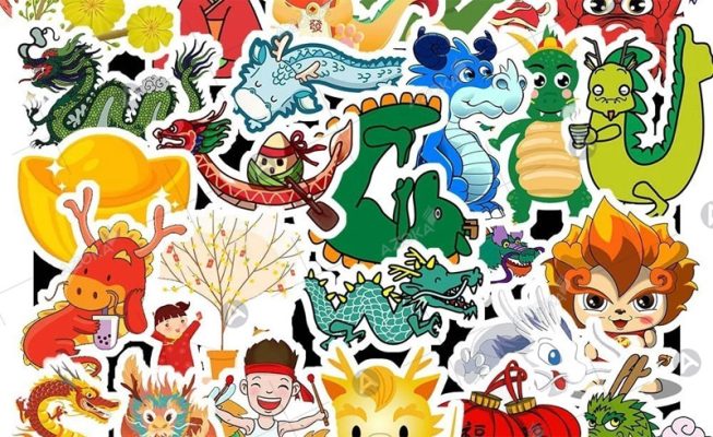 Khám phá bộ sưu tập mẫu sticker hình rồng độc lạ cực hot
