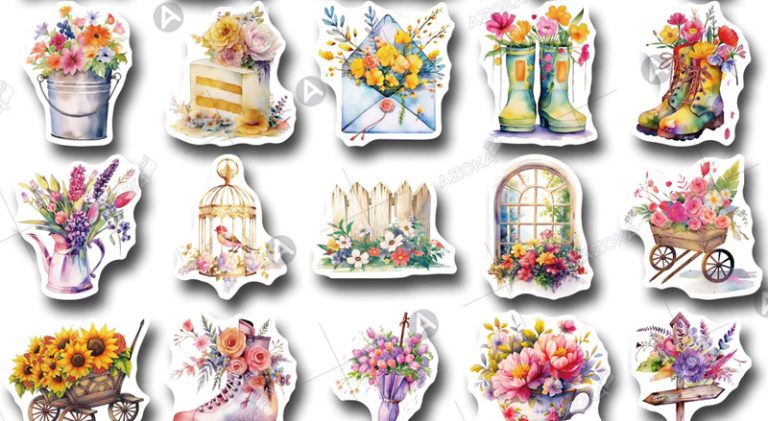 Top 34+ mẫu sticker hoa đẹp, sáng tạo tinh tế cho trang trí