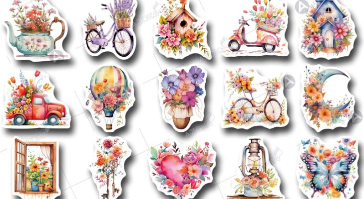 Top 34+ mẫu sticker hoa đẹp, sáng tạo tinh tế cho trang trí